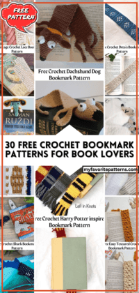 30 Free Crochet Bookmark Patterns for Book Lovers - MyFavoritePatterns