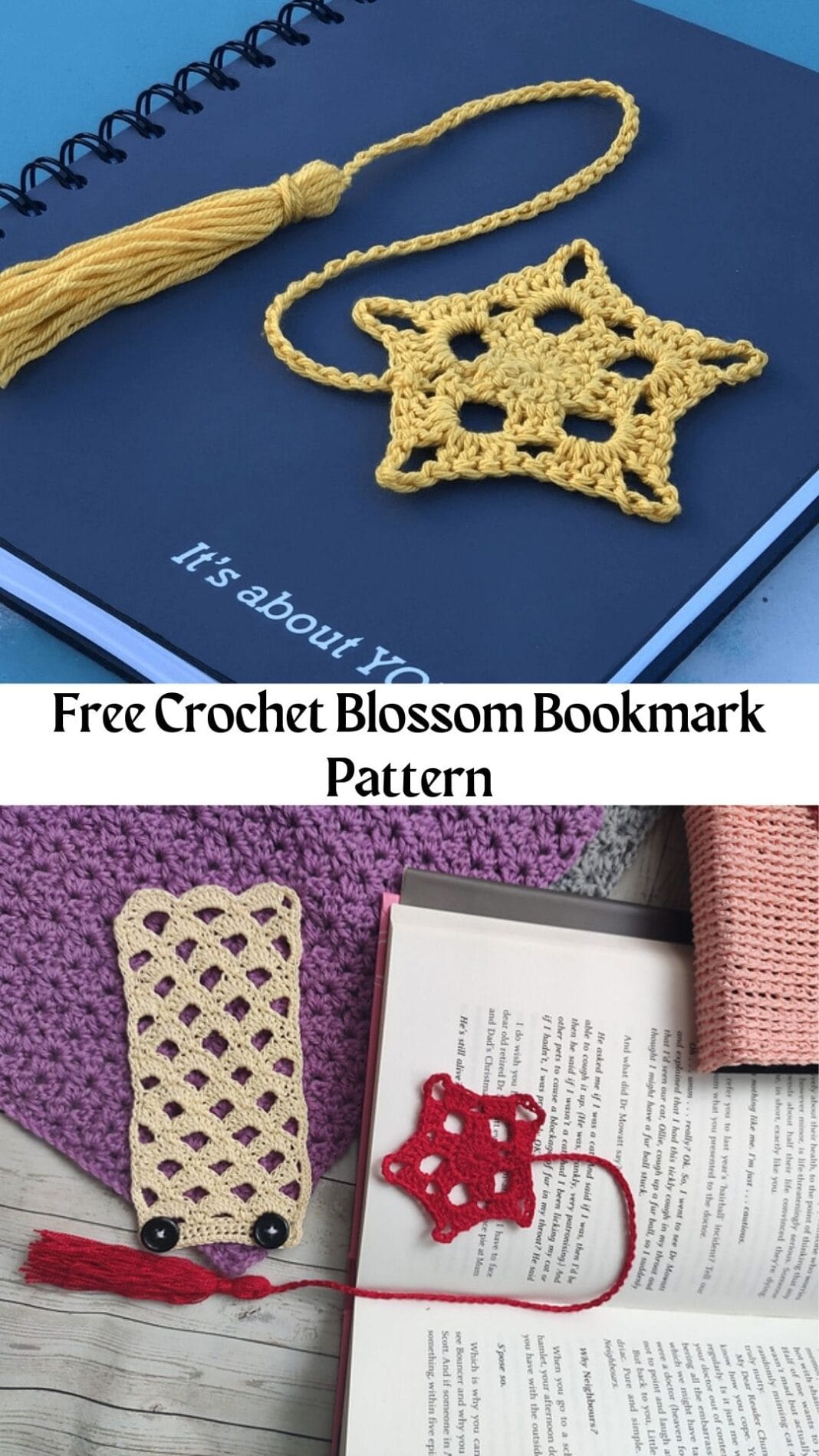 30 Free Crochet Bookmark Patterns for Book Lovers - MyFavoritePatterns