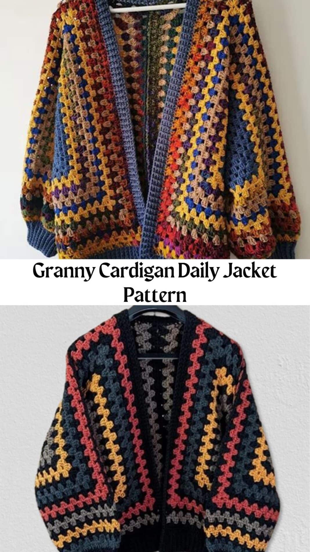 20 Granny Hexagon Cardigan Crochet Patterns - MyFavoritePatterns