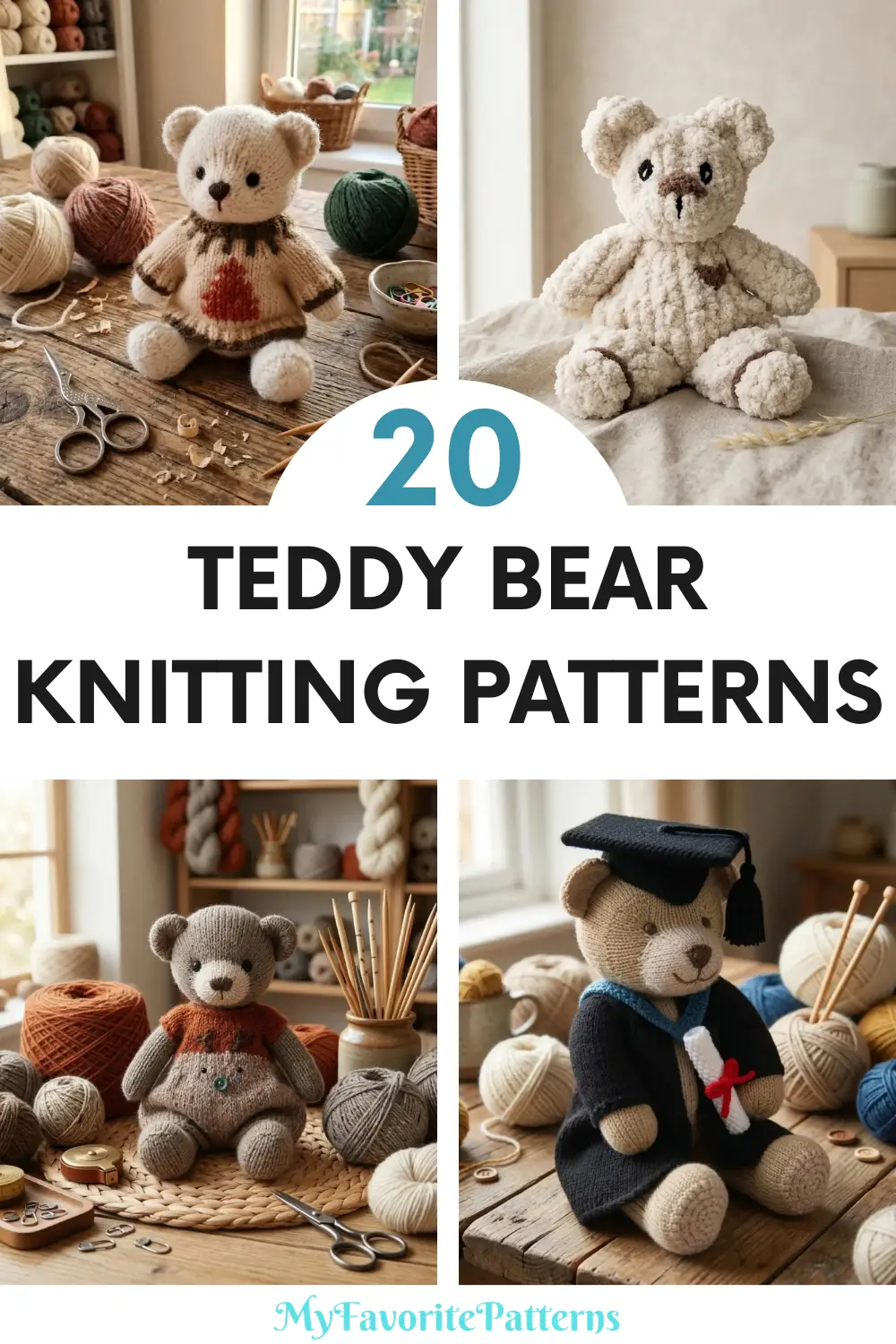 20 Easy Teddy Bear Knitting Pattern Ideas for Beginner Toy Makers ...